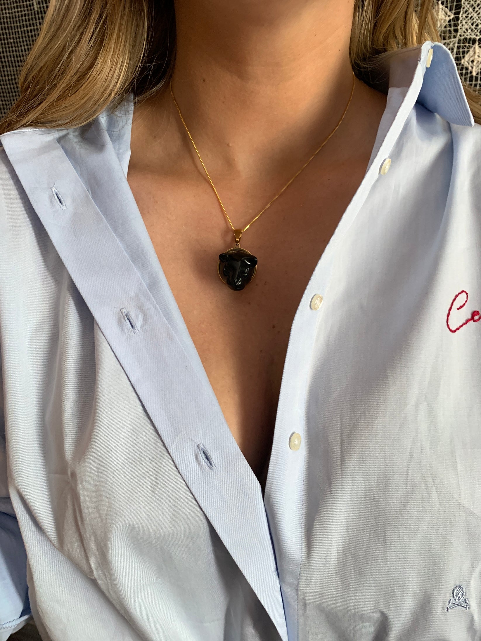 Cleo pendant necklace black – Cuckoo B