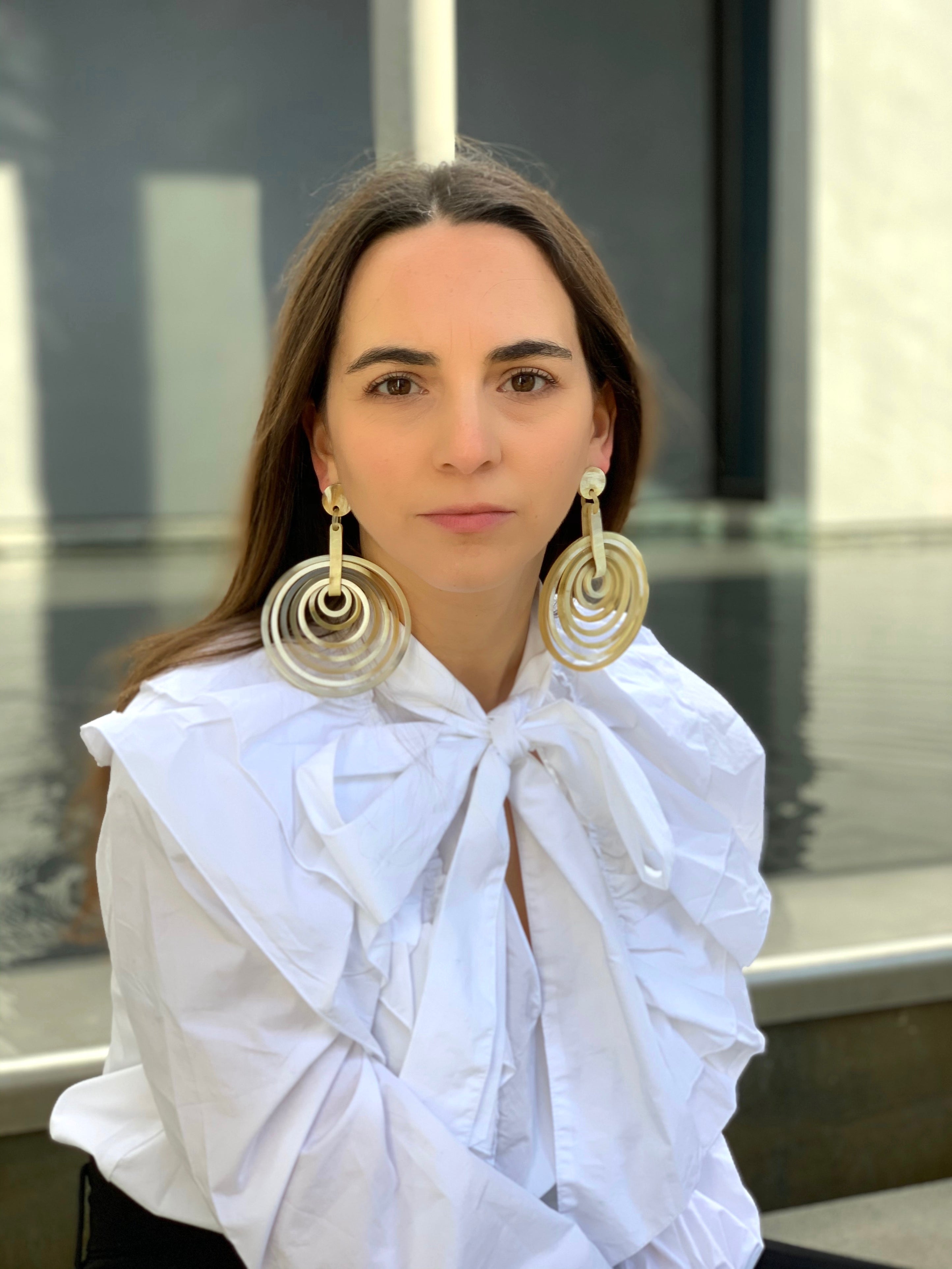 Iman earrings caramel – Cuckoo B